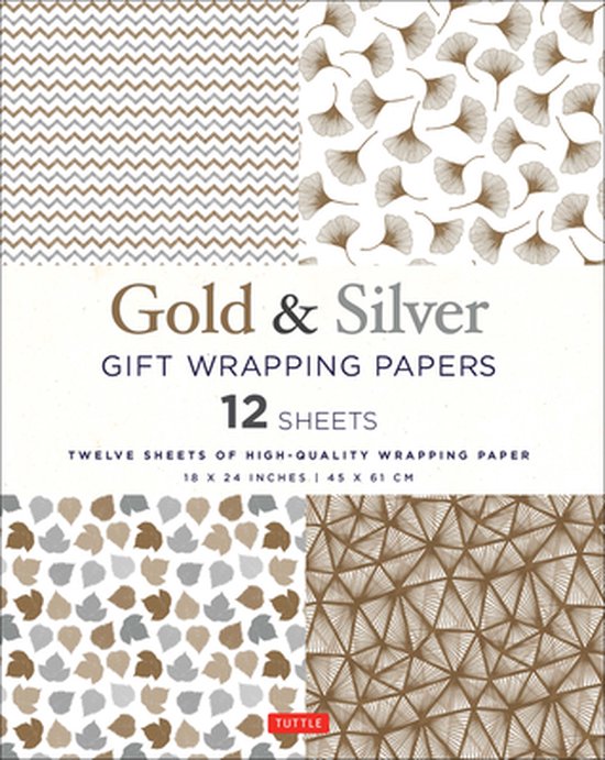 Silver and Gold Gift Wrapping Papers - 12 Sheets, Tuttle Publishing ...