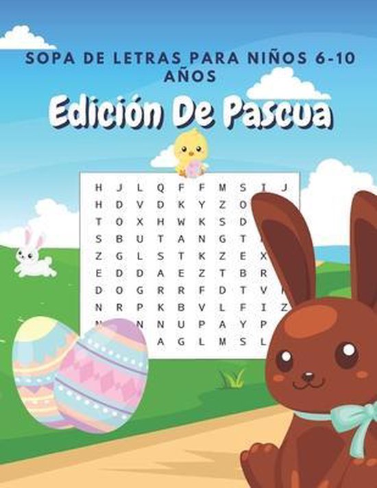 Sopa De Letras Para Ninos 6-10 Anos Edicion De Pascua: Rompecabezas Con ...