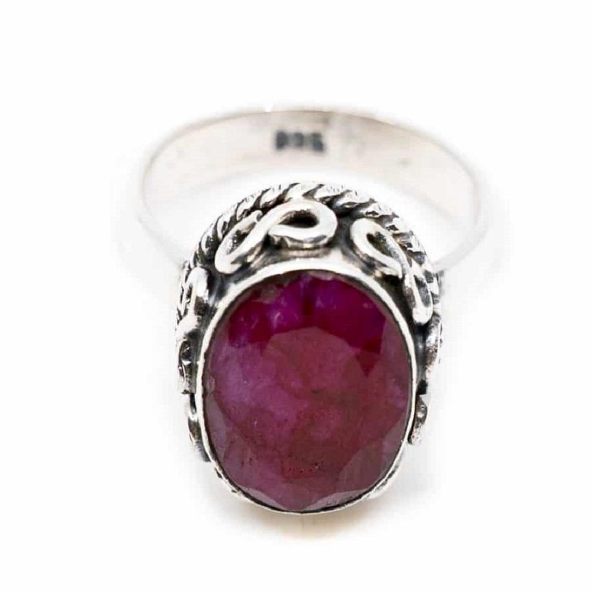 Edelsteen Ring Robijn Kwarts 925 Zilver “Amaya” (Maat 17) | bol.com