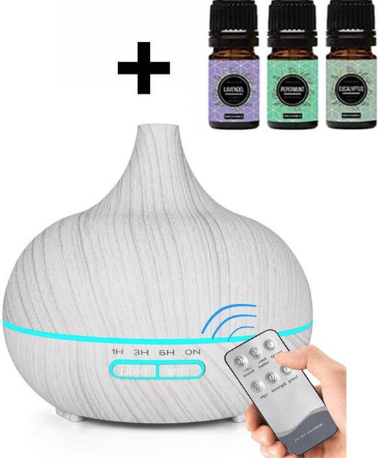 bol.com | SensaHome ZEN300 Aroma diffuser - Met Etherische Oliën - Wit