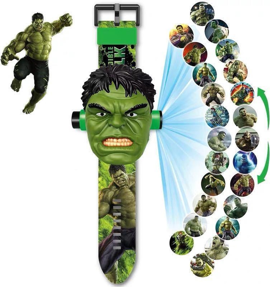 Hulk Projector Kinder Horloge - Kids Watch - Speelgoed Horloge ...