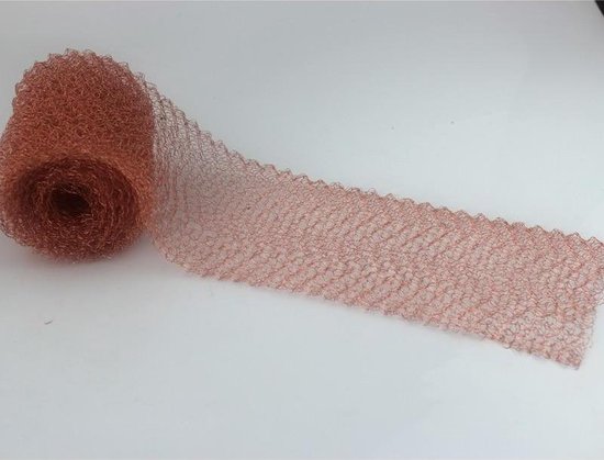 Koperen gaas voor destillatie, 1-20 meter 100 mm breed gegolfd [10m] | bol