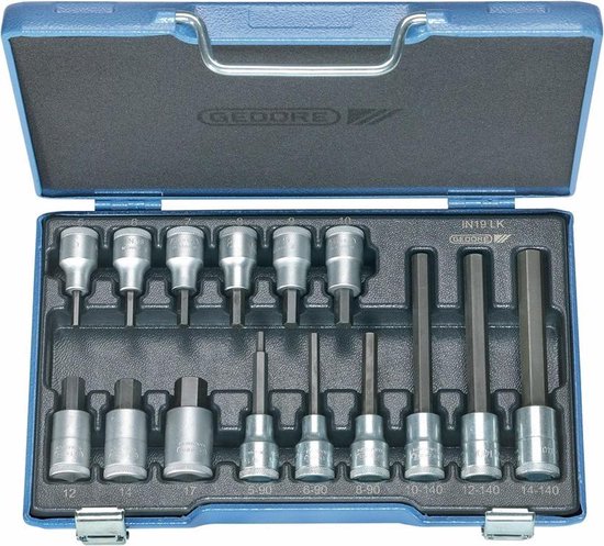Gedore 6129360 Inbus Dopsleutel-bitinzetset 15-delig 1/2 (12.5 mm ...