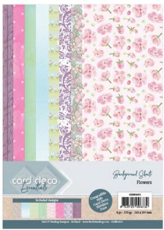 Flowers - Background Sheets - Card Deco Essentials | bol
