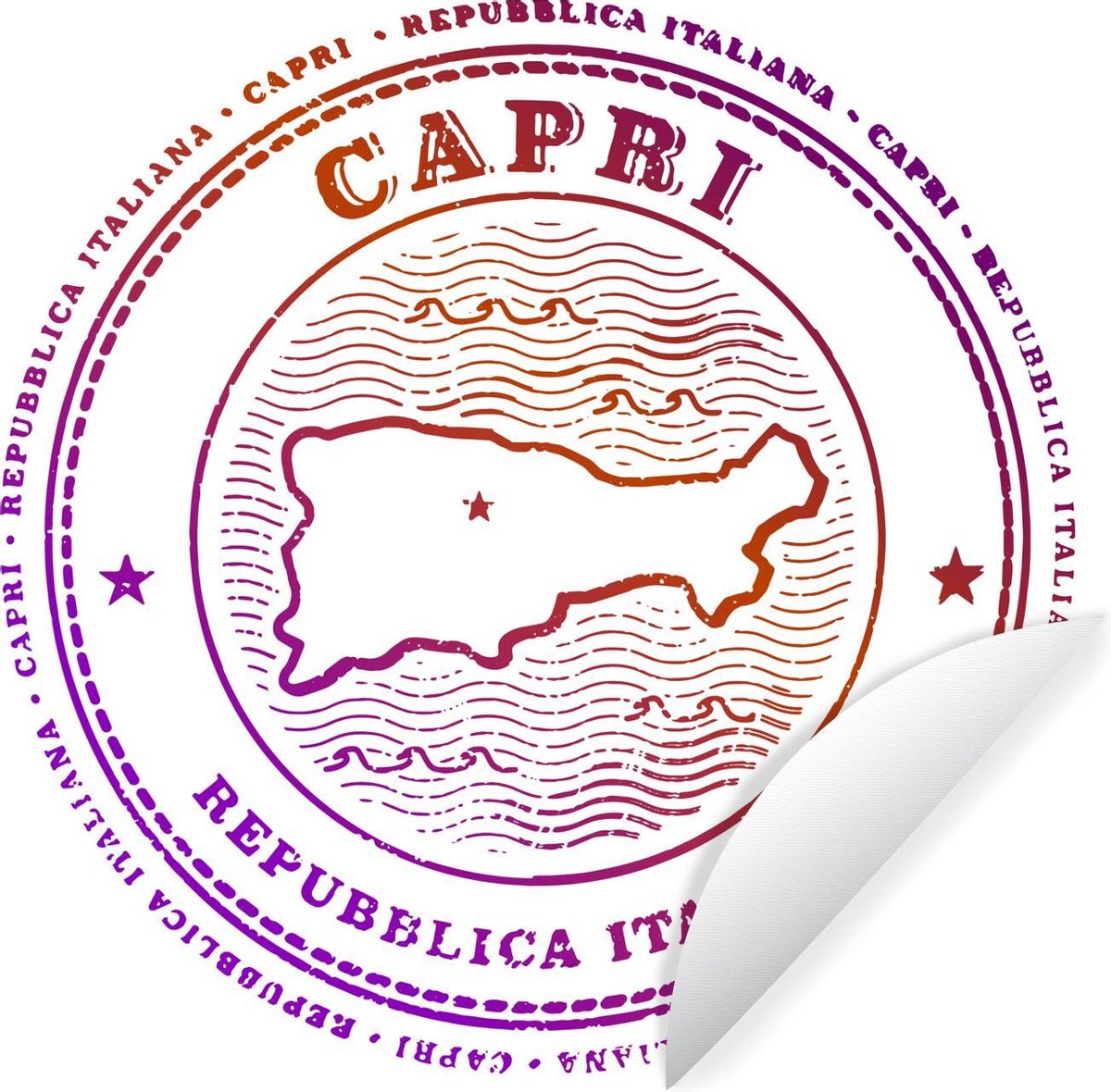 Illustration colorée d'un autocollant de papier peint cercle mural ...