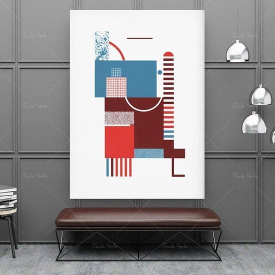 Two Colour Screenprint Bauhaus Poster - 60x90cm Canvas - Multi-color ...