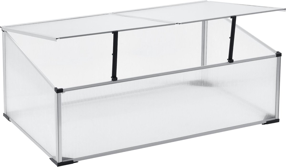 Tuinkas kweekkas mini 100x60x30-40 cm polycarbonaat | bol.com