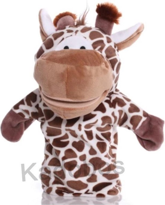 pluche handpop giraf voor kinderen - 25 cm | bol.com