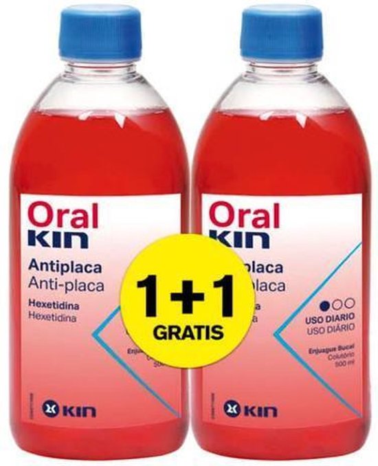 Mondwater Kin Oralkin Enjuague Bucal Placa Anti-plaque (2 uds) | bol