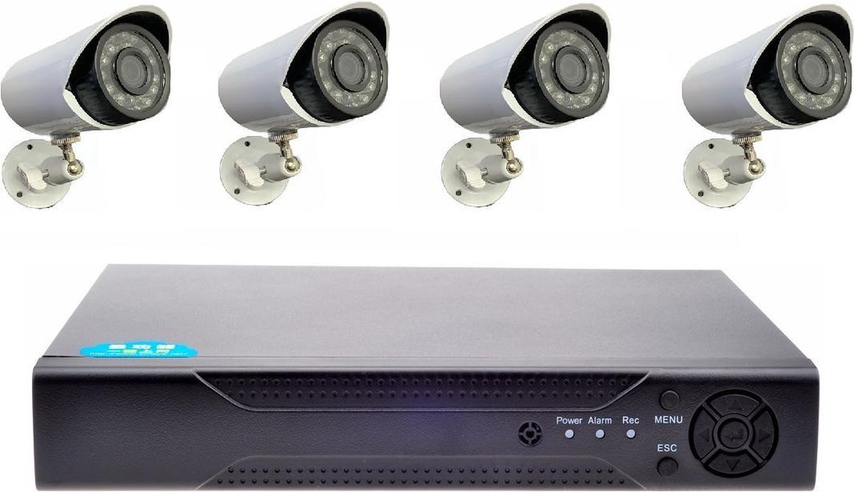 ZEXI AHD - Beveiligingscamera set met 4 Cameras- Home Security - Met ...