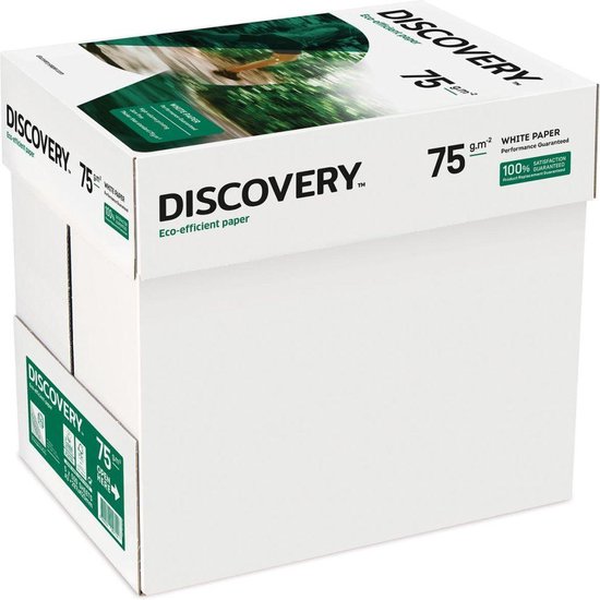 Kopieerpapier discovery a4 75gr wit | Pak a 500 vel | 5 stuks | bol