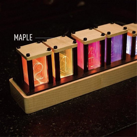 Digitale DIY Nixie glow tube klok – Tafelklok – Verstelbaar – LED ...
