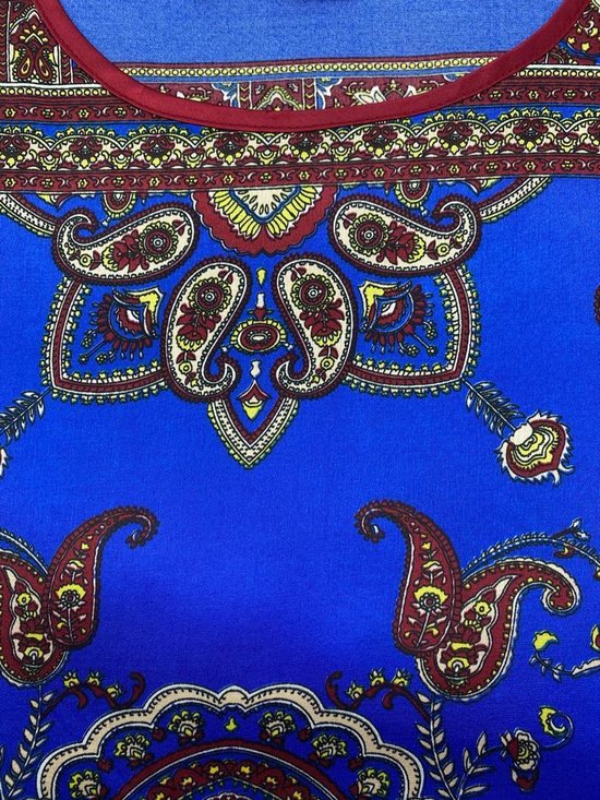 Dames Satijnen Tuniek - Kaftan Jurk - Strandtuniek - Paisley Print - 95 ...