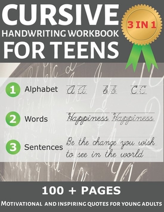 Cursive Handwriting Workbook for Teens: Learning Cursive with ...