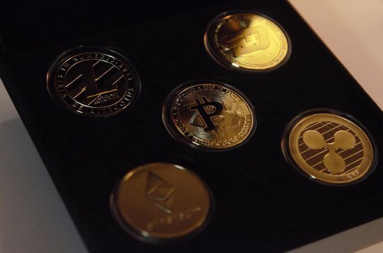 Bitcoin munt (goud)-cryptocurrency munten set 5-delig in fluwelen... | bol