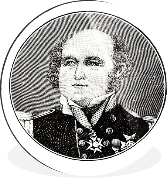 Illustration d'un portrait de James Clark Ross Wall cercle aluminium ...