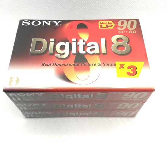 Sony Digital 8 Camcorder cassette tape LP 90 ( 3 Pack ) | bol.com