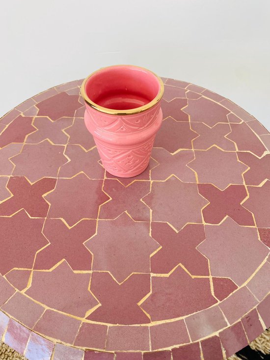 Traditionele Mok | Handgemaakte Mok | Rose | Set van 2 | Marokkaanse ...