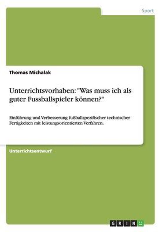 Unterrichtsvorhaben, Thomas Michalak | 9783656344698 | Boeken | bol.com