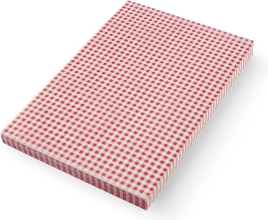 Kitchen & Deco Vetvrij Papier - Rood/Wit - Geruit - 42x27,5cm ( 500 ...