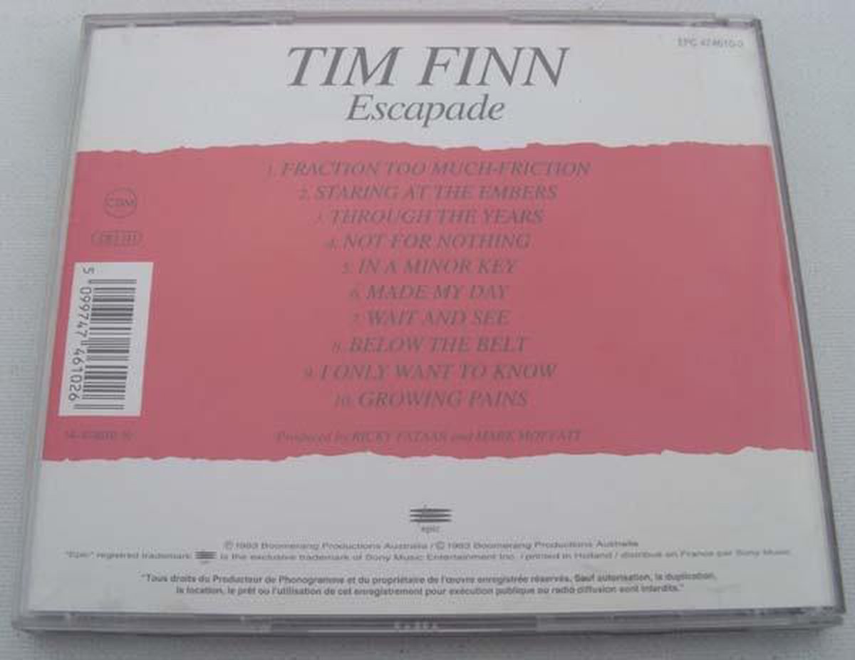 Escapade, Tim Finn | CD (album) | Muziek | bol.com