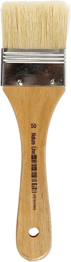 Vernis / Lak kwasten, L: 18,5 cm, B: 50 mm, plat, 12 stuk/ 1 doos | bol