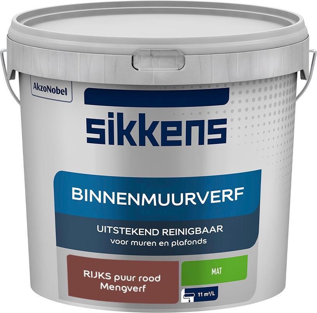 Sikkens Binnenmuurverf Muurverf - mengkleur - Mat - RIJKS puur rood - 5 ...