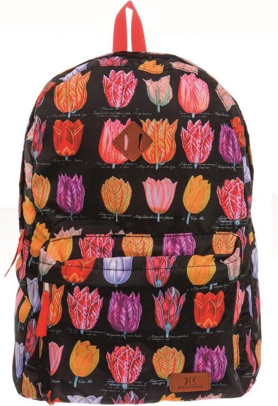 Robin Ruth Foldable backpack Universeel Foldable backpack zwart tulpen ...