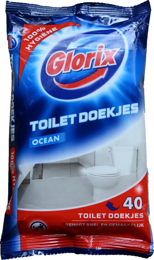 Glorix spray + bleekmiddel extended power ocean + 2x WC blokjes + 2x 40 ...