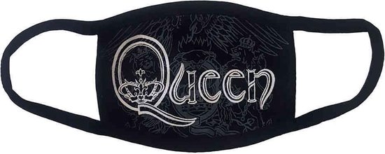 Queen - White Retro Logo Masker - Zwart | bol