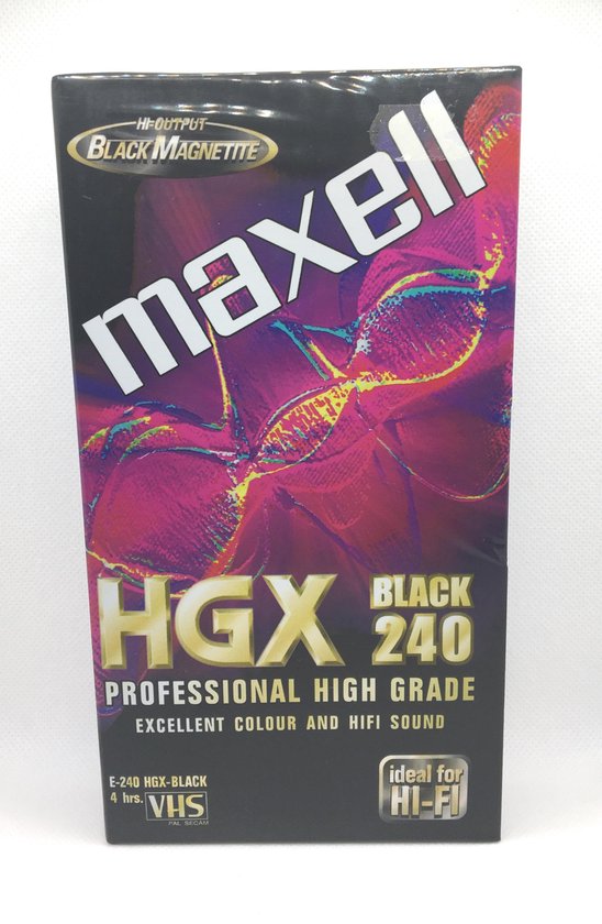 Maxell HGX 240 VHS professionnel de haute qualité (4 heures) / cassette ...
