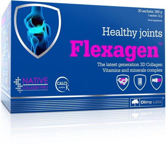 Flexagen 30 sachets x 12 g natuurlijk type II en collageenhydrolysaat ...