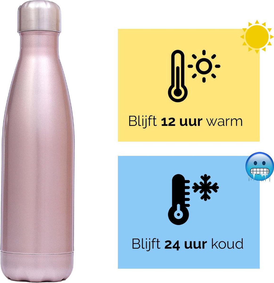 Rivaliving RVS Drinkfles - Waterfles - Thermosfles - Metaal - Sportfles ...