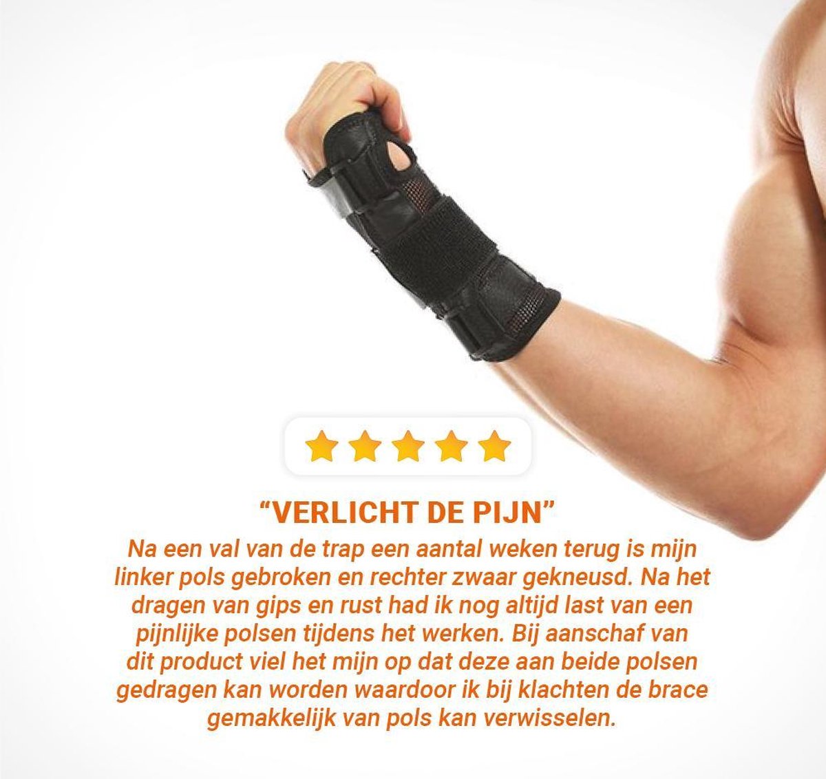 Boersport ®| Pols brace met aluminium spalk | Optimale ondersteuning ...