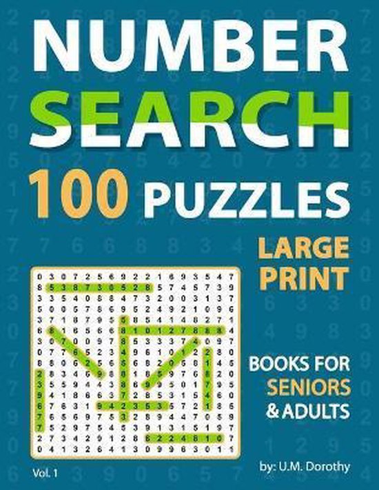 Large Print Number Search Books For Seniors, U M Dorothy ...