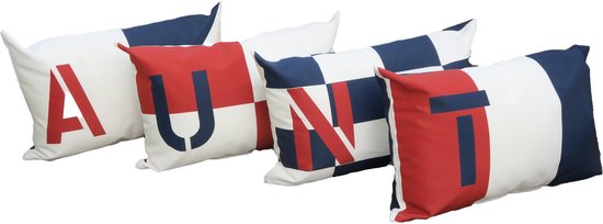 Sierkussen - Buitenkussen Seinvlag Letter R Waterafstotend Bootkussen ...