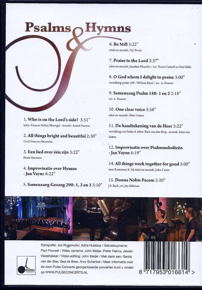 Psalms & Hymns (Dvd) | Dvd's | bol.com