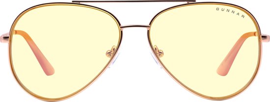 GUNNAR Gaming- en Computerbril - Maverick, Rose Gold, Amber Tint ...