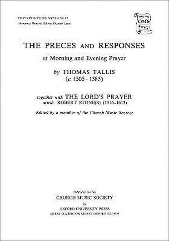 Preces and Responses, Thomas Tallis | 9780193953253 | Boeken | bol.com