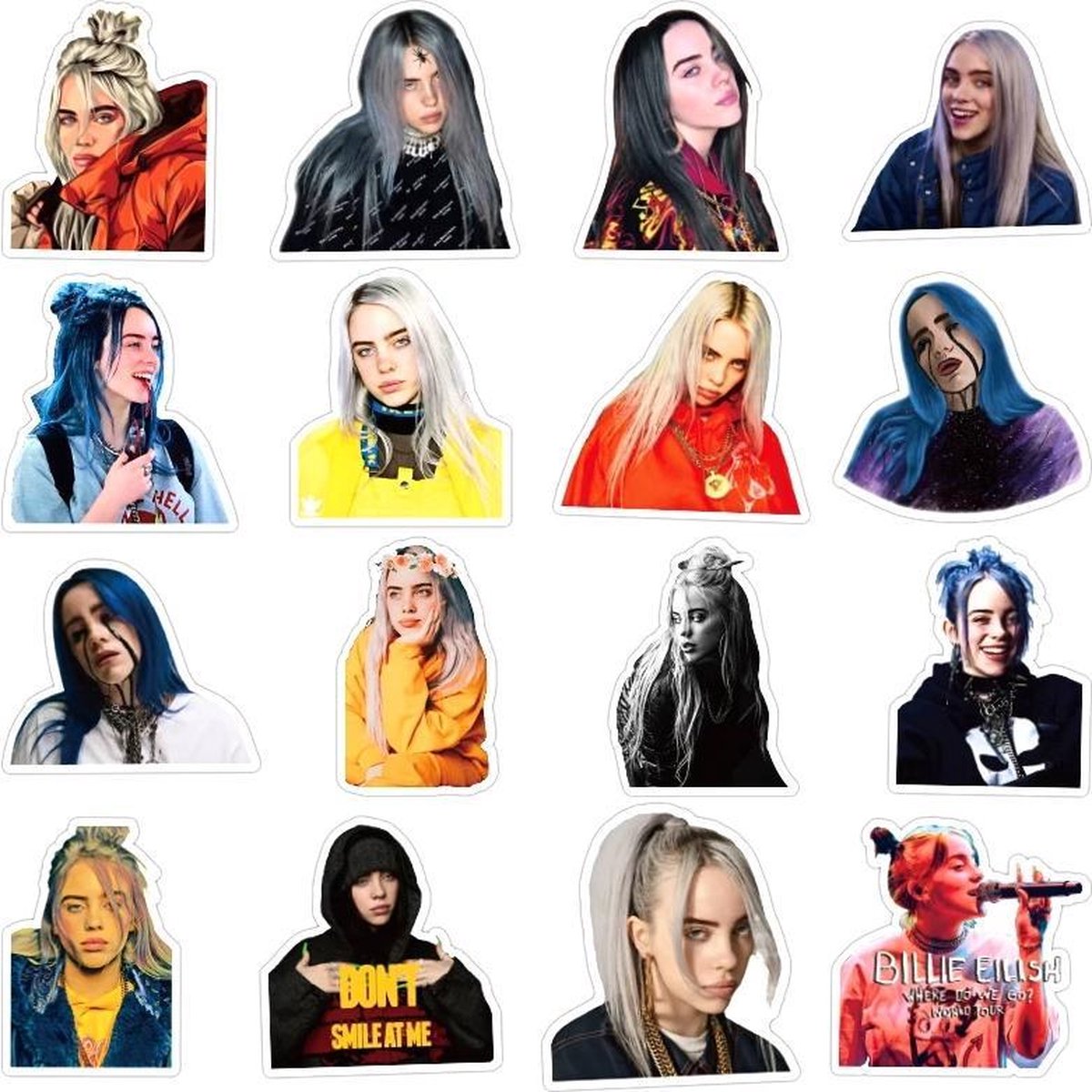 Billie Eilish sticker mix - 50 Laptop stickers | bol.com