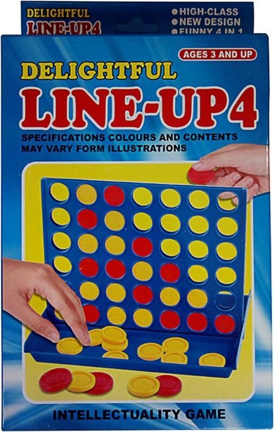 Dé klassieker, 4 op een rij, 'Line-Up 4' met handig opbergvak vier op ...