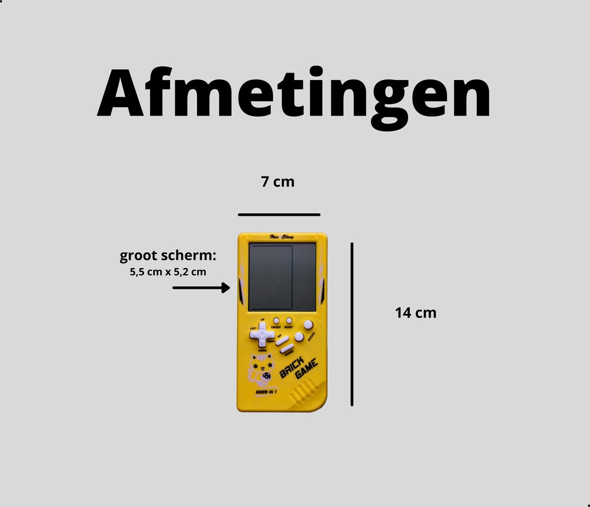 Brickgame Handheld Spelcomputer - Extra Groot Scherm - Tetris - Classic ...