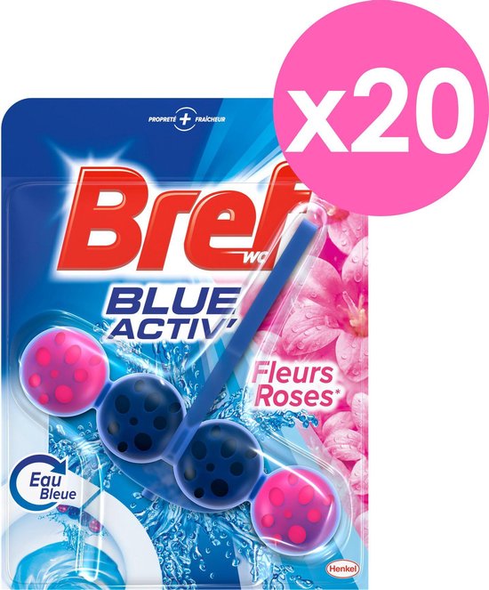 Bref - Blue Active Toiletblok - Rozengeur - 10 x 50 gr ...