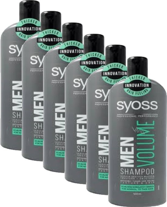 Syoss Shampoo Men – Volume - Voordeelverpakking 6 x 500 ML | bol