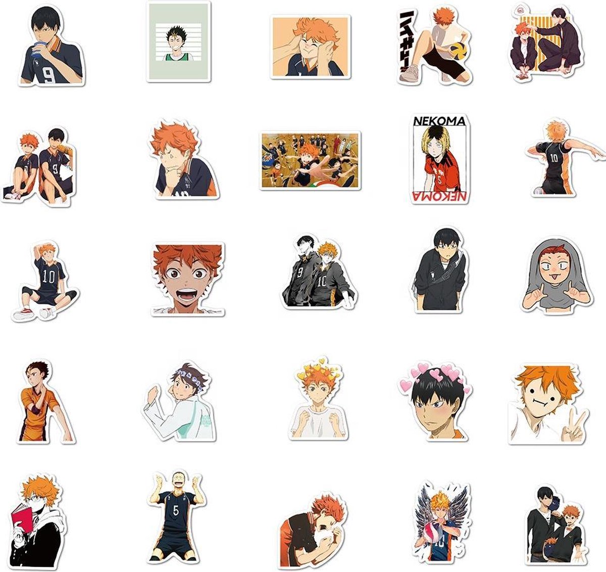 Haikyuu stickers - 50 stuks - Anime stickers - Haikyuu - Haikyuu merch ...