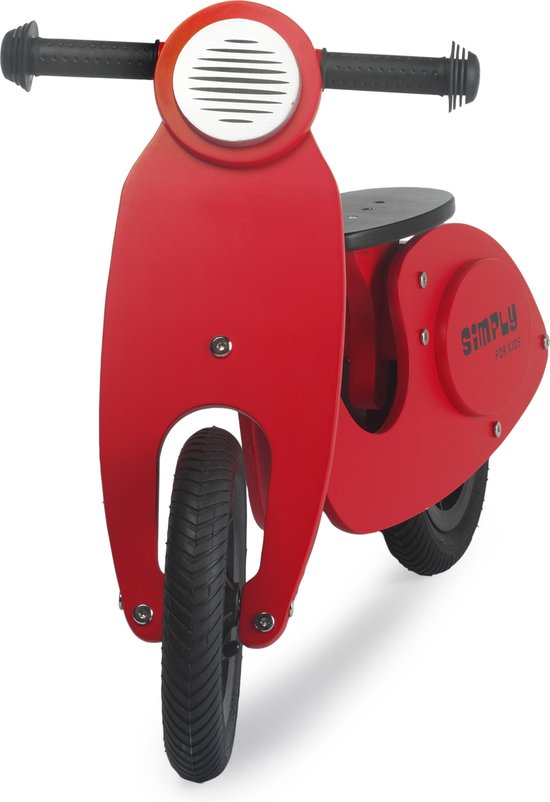 Houten scooter loopfiets rood Simply for Kids | bol.com
