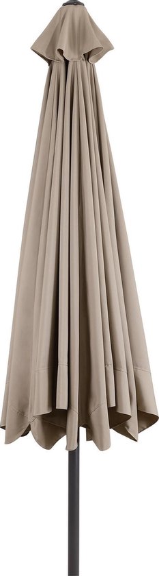 Kingsleeve Parasol 330 cm Taupe UV-bescherming 50+ Handslinger Waterafstotend | bol.com