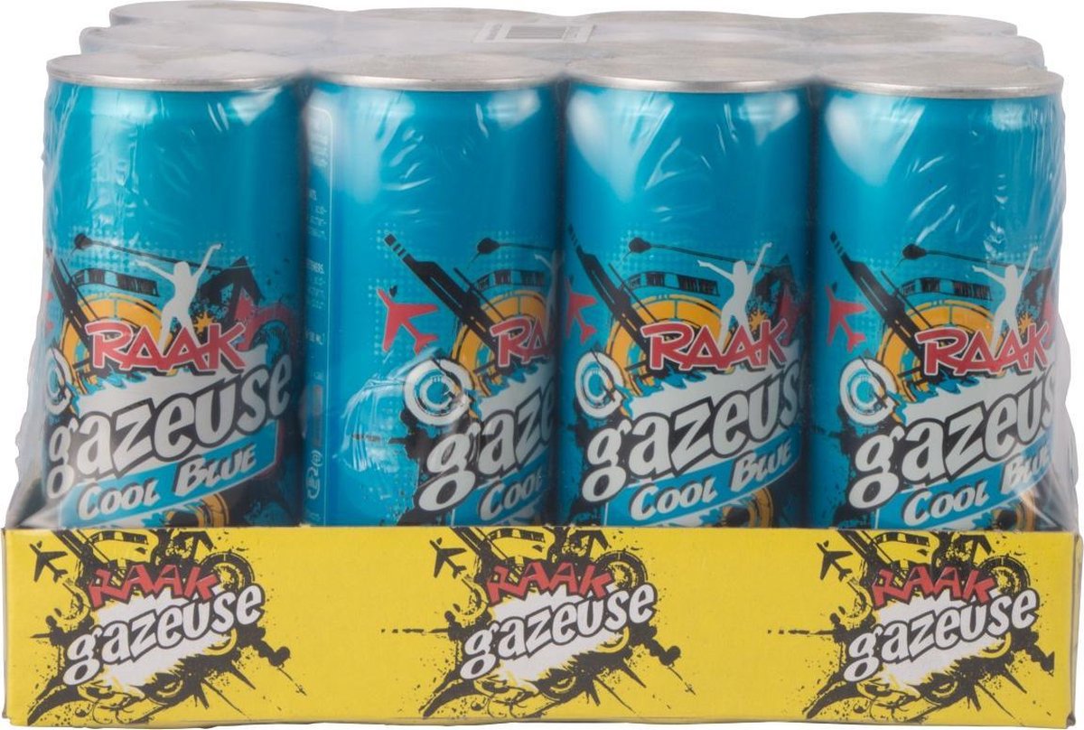 Gazeuse Cool Blue Tray 12 Blikjes 25cl van RAAK | bol