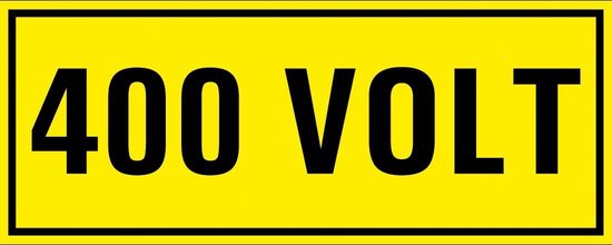 400 volt sticker 250 x 100 mm | bol