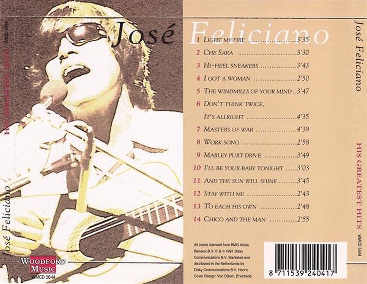 Che Sara: Greatest Hits, Jose Feliciano | CD (album) | Muziek | bol.com